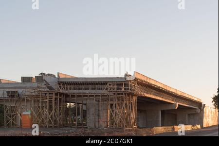 Construction works of a viaduct on a federal highway in the city of ...