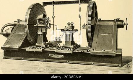 Self-acting lathe with two rests, heavy pattern. Height of centres 15 ...