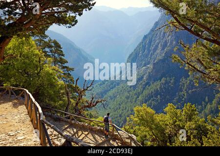 Stunning scenery in the Samaria Gorge on the Greek island of Crete ...