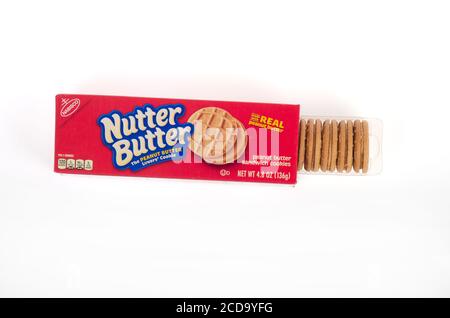Nabisco Nutter Butter cookies box Stock Photo - Alamy