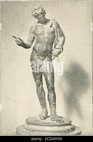 Bronze statue of Narcissus, from Pompeii, c. 1875 - c. 1900 photograph ...