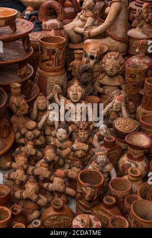 Pre-Hispanic ceramic pots in the shape of animals in the Museum of ...