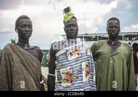 Bor, South Sudan. Dinka Tribesmen. Photographed September 1972 Stock ...