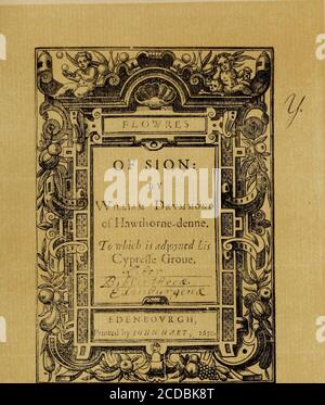 . The poetical works of William Drummond of Hawthornden : with 'A cypresse grove' . CSK3 Plate 9 ...
