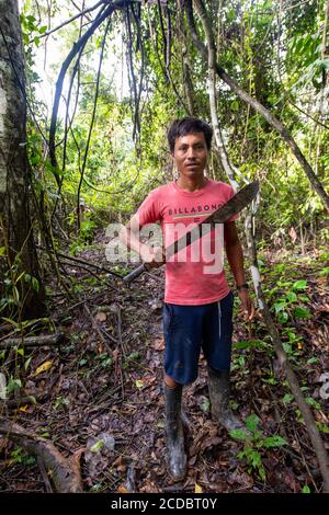 Amazon Village sign in the Amazon rainforest, Manaus, Amazonas State ...