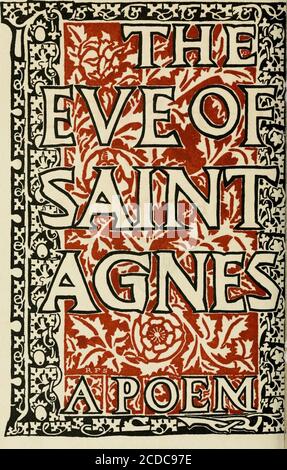 . The eve of St. Agnes : a poem Stock Photo - Alamy
