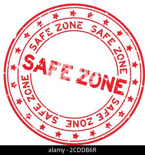 Grunge red safe zone word hexagon rubber seal stamp on white background Stock Vector Image & Art ...