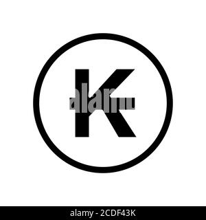 Sign kip currency symbol Laos set icon white color vector illustration ...
