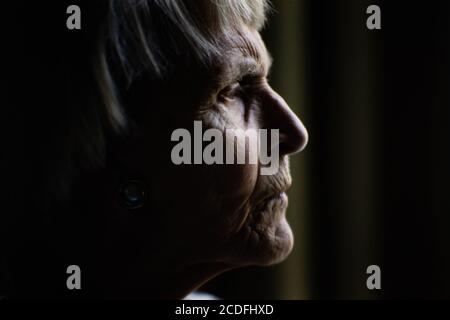 Interview portrait of Lady Helen Brook aged 85 at her home in north ...