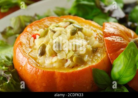 Stuffed Golden Nugget Pumpkin Stock Photo - Alamy