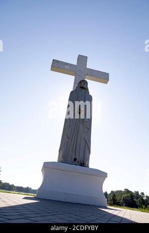 Statue of Jesus Christ on Pilgrimage island in Hundred Islands National ...