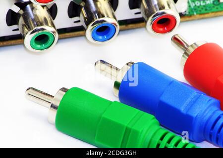 RGB video connectors Stock Photo - Alamy