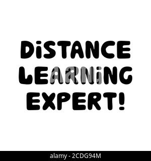Distance learning expert. Education quote. hildish handwriting ...