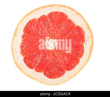 Ripe grapefruit and half isolated on white Stock Photo - Alamy