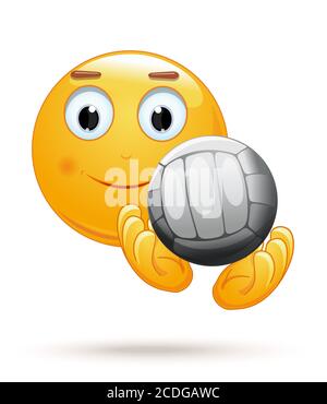 Emoji emoticon playing soccer football, kicking the ball Stock Vector ...