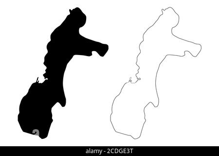 Moroni City Union Of The Comoros Grande Comore Island Map Vector