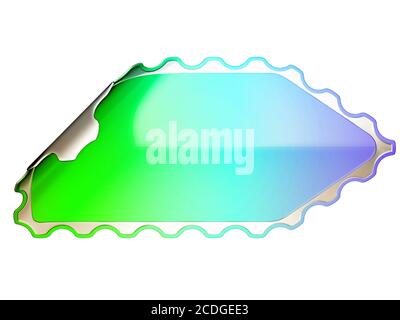 Colorful jagged sticker or label Stock Photo - Alamy