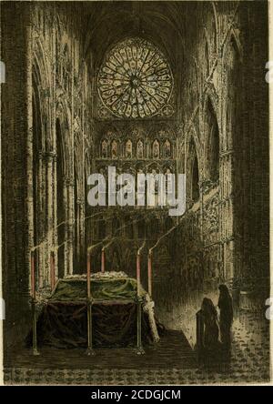 Edward III tomb in Westminster Abbey. Bronze weepers (or statuettes) of ...