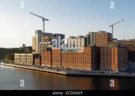 New residential buildings in Nacka municipality of Stockholm, Sweden ...
