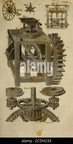 Overshot water wheel in motion at Bacheldre Watermill Churchstoke ...