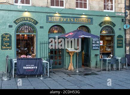 Auld Jock's Kitchen pie shop and restaurant, Edinburgh, Scotland Stock ...