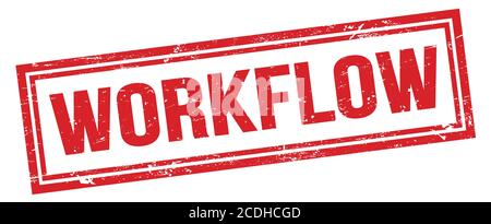 WORKFLOW red grungy rectangle stamp sign Stock Photo - Alamy