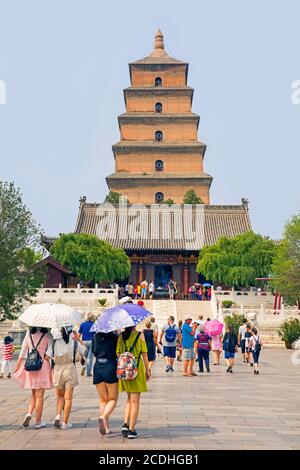 Giant Wild Goose Pagoda or Big Wild Goose Pagoda, is a Buddhist pagoda located in southern Xian ...