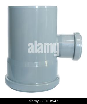 A PVC fitting - a draining tee pipe Stock Photo - Alamy