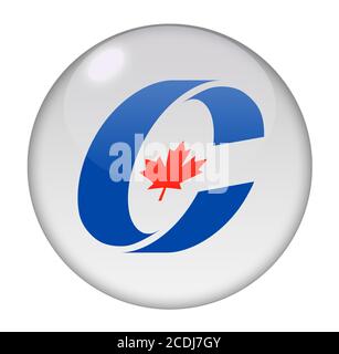 Conservative Party of Canada logo icon app flag button Stock Photo - Alamy
