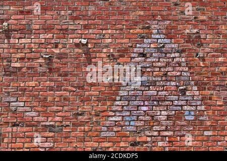 Multi-Color Red Brick Wall Background Stock Photo - Alamy