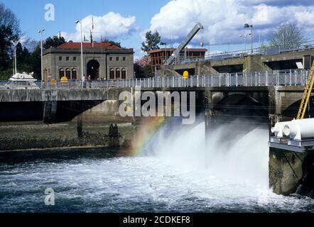 Hiram M. Chittenden Locks (known as Ballard Locks), Seattle, Washington ...