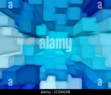 Abstract boxes background Stock Photo - Alamy