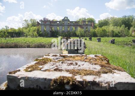 Schlobitten Palace ruined of Dohna family from XVI to 1945 in Slobity ...