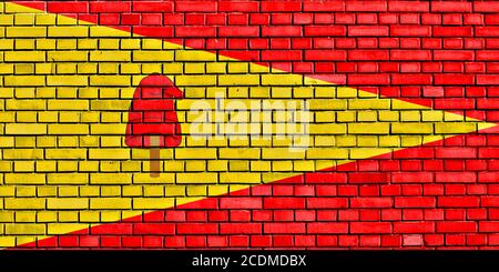 flag of Pereira painted on brick wall Stock Photo - Alamy