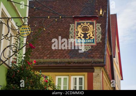 Bakery Shop Sign, Rothenburg, Bavaria, Germany Stock Photo - Alamy