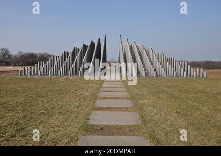 Rod pyramid near Dreieich Stock Photo - Alamy