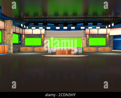 green screen virtual set Stock Photo - Alamy