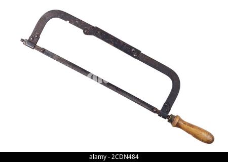 Old rusty hacksaw, isolated on white background Stock Photo - Alamy