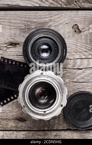 This is an image of a vintage camera with no lenses attached Stock ...