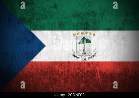 Grunge flag of Equatorial Guinea Stock Photo - Alamy
