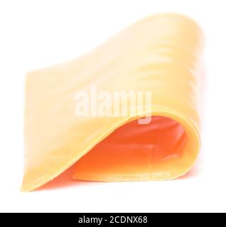 cheese slice isolated on white background cutout Stock Photo - Alamy