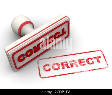CORRECT - Stamp Stock Photo - Alamy