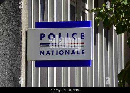 French national police officer in Paris France Stock Photo - Alamy
