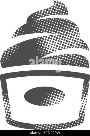 Vanilla icon in monochrome style isolated on white background. Herb an ...