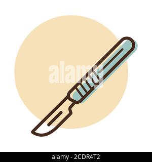 Surgical tools for operations scalpel vector grayscale icon. Medicine ...