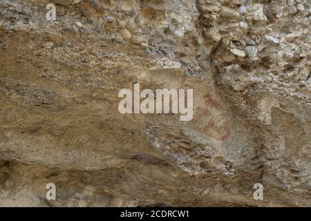 Pictographs by the Aonikenk people of the Region de Magallanes, Chile ...