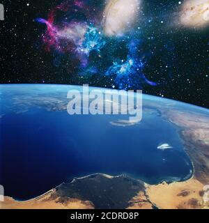 planets, stars and galaxies in outer space showing the beauty of space ...