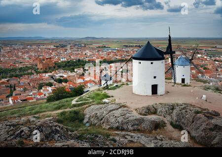 Windmill in Consuegra near Toledo in Spain Stock Photo - Alamy
