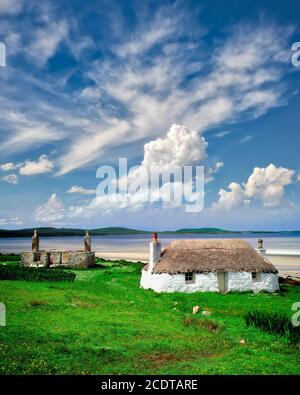 Croft House at Malacleit, North Uist, Western Isles, Scotland, UK Stock ...
