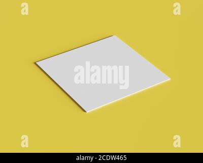 white flat 3d rendering tilt blank box, isolated gray background Stock ...